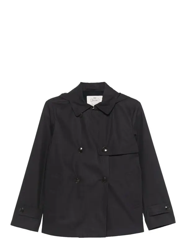 Herno Dean Short Trench Coat - Blue