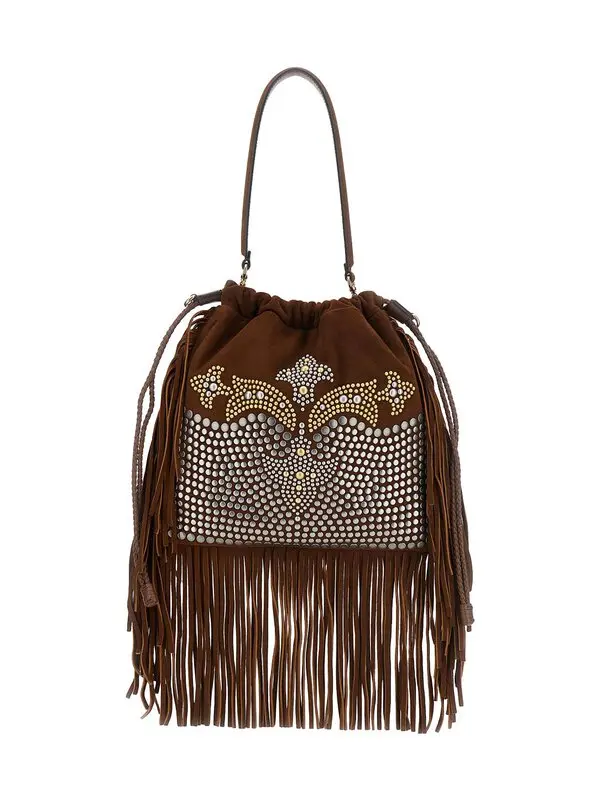 Etro Shoulder Bag With Fringes - Multicolor
