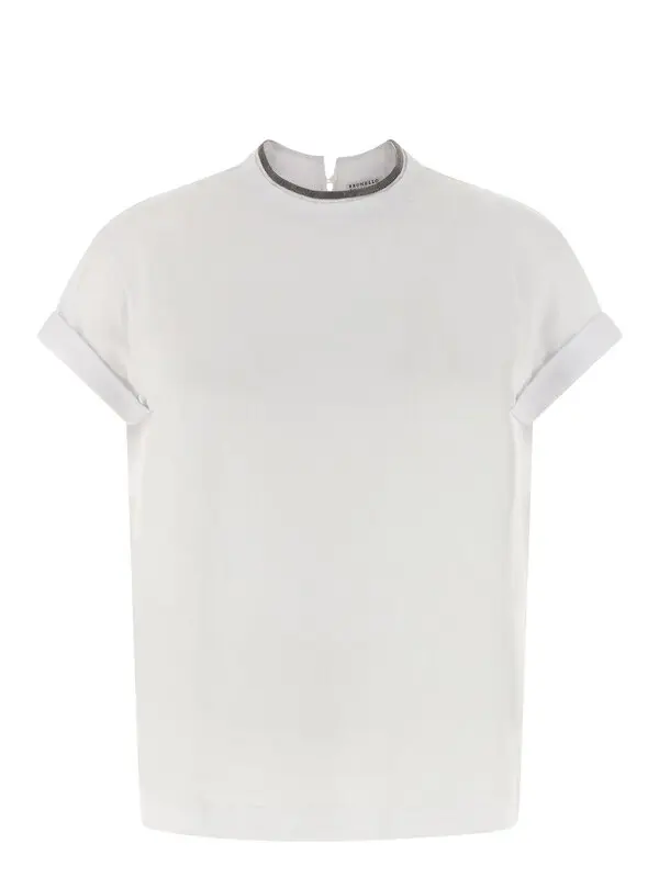Brunello Cucinelli Monile Jersey T-shirt - White