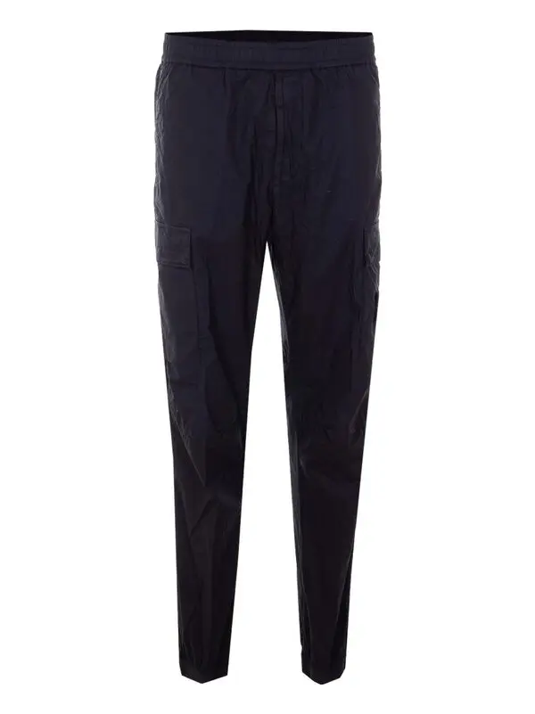 Stone Island Logo Cargo Pants - Black