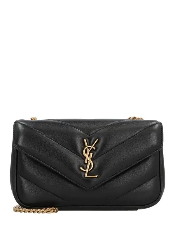 Saint Laurent Loulou Mini Bag In Lambskin - Black