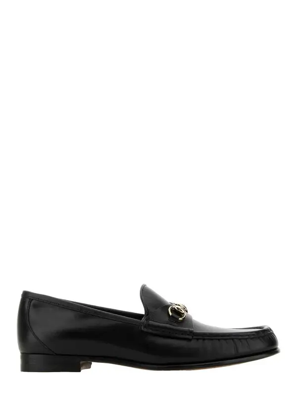 Gucci Calf Skin Leather Loafers - Black