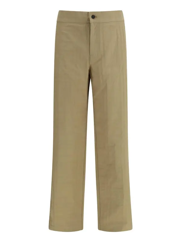 Burberry Textured Check Cotton Pants - Cream