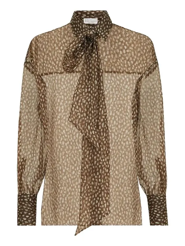 Brunello Cucinelli Linen Shirt - Brown