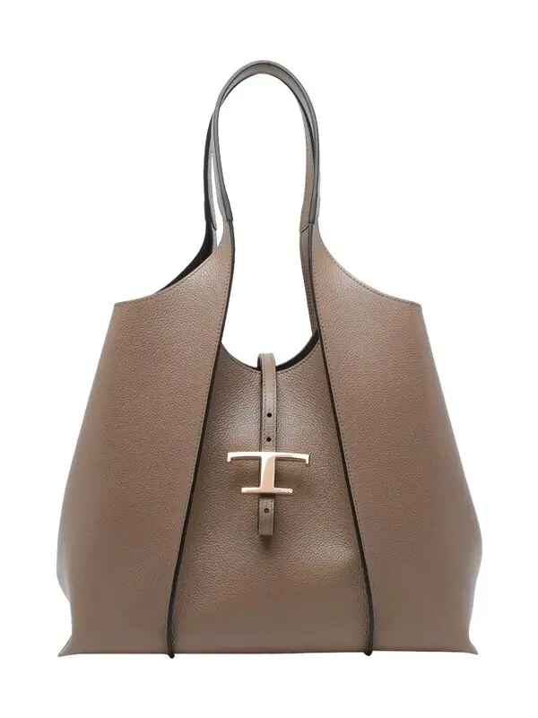 TOD'S Medium T Timeless Shopping Bag - Brown