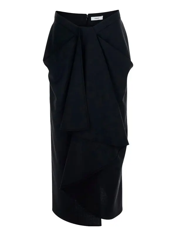 Givenchy Black Wrap Design Pencil Skirt - Multicolor
