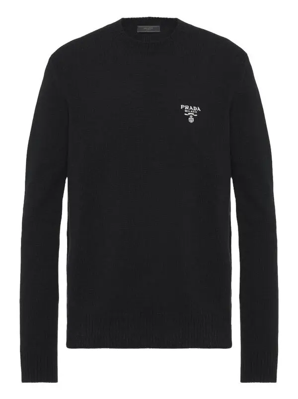 Prada Cashmere Crew Neck Sweater - Black