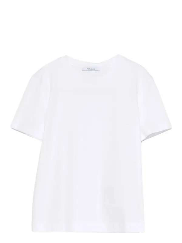 Max Mara Cotton Round Neck Short Sleeve T-shirt - White