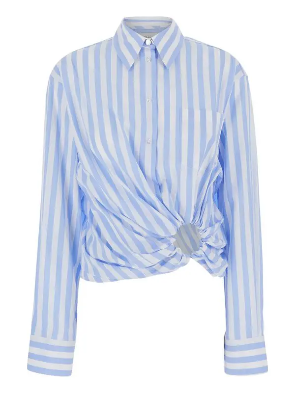 Sportmax Striped Cotton Button-down Shirt - Multicolor
