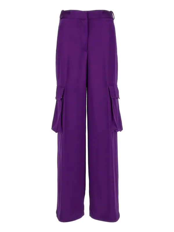 Versace Satin Cargo Pants - Purple