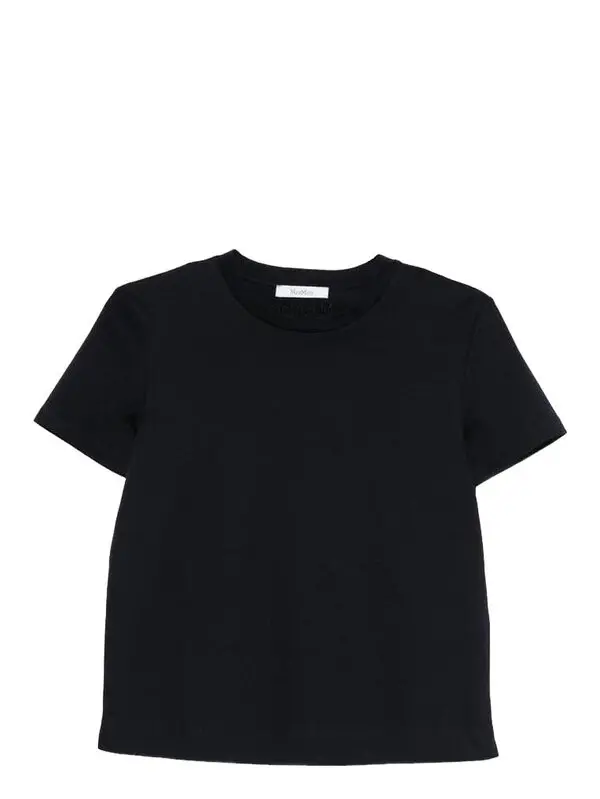 Max Mara Navy Cotton T-shirt - Blue
