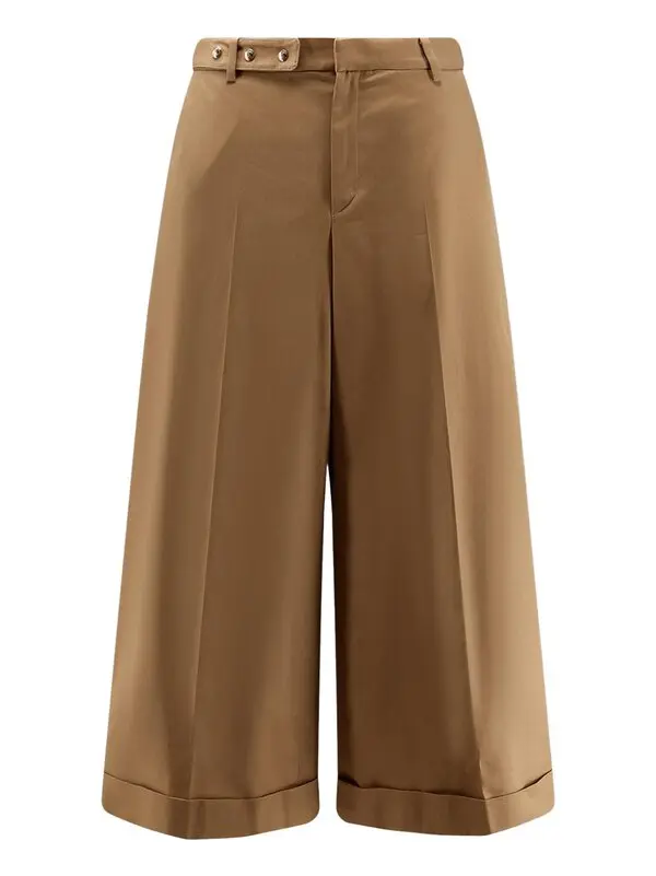 Celine Wide Leg Cotton Trousers - Multicolor