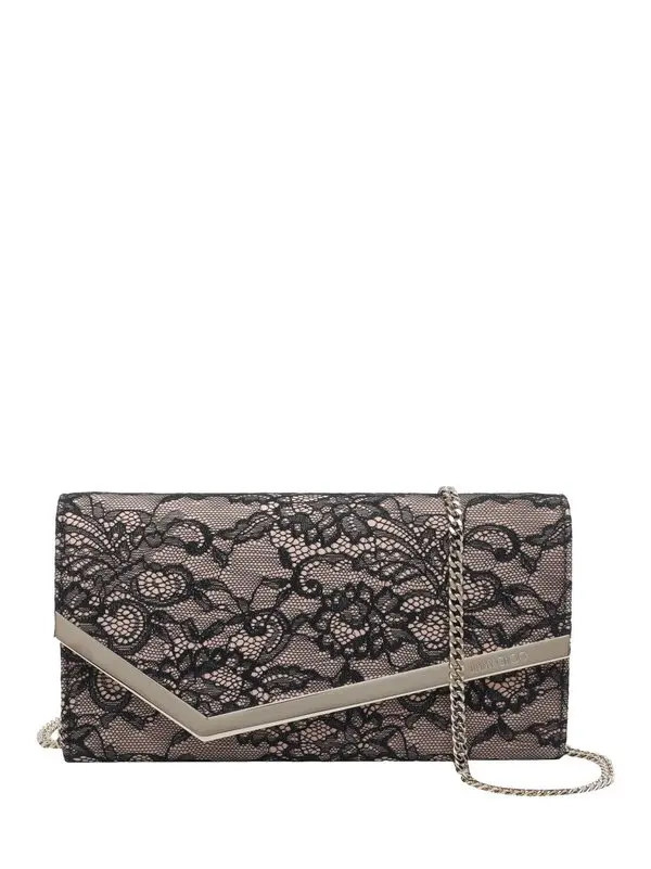 JIMMY CHOO Emmie Chain Wallet - Black
