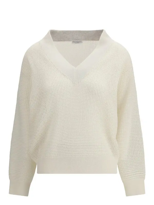 Brunello Cucinelli Cashmere Net Sweater - Multicolor