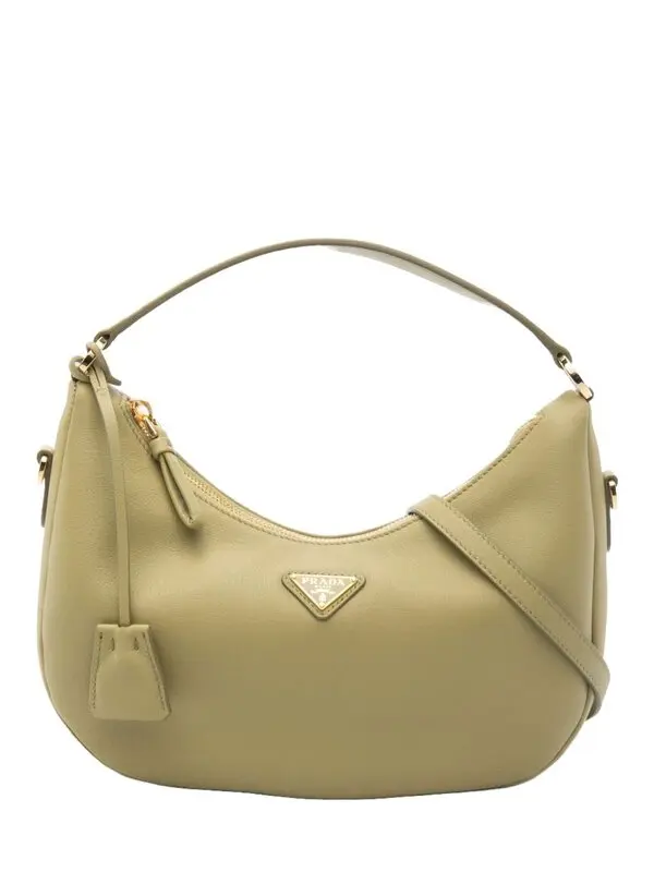 Prada Leather Shoulder Bag With Logo Detail - Multicolor