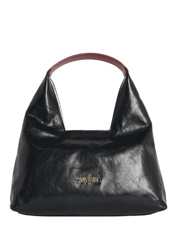 Marni Trapeze Mini Leather Handbag - Black