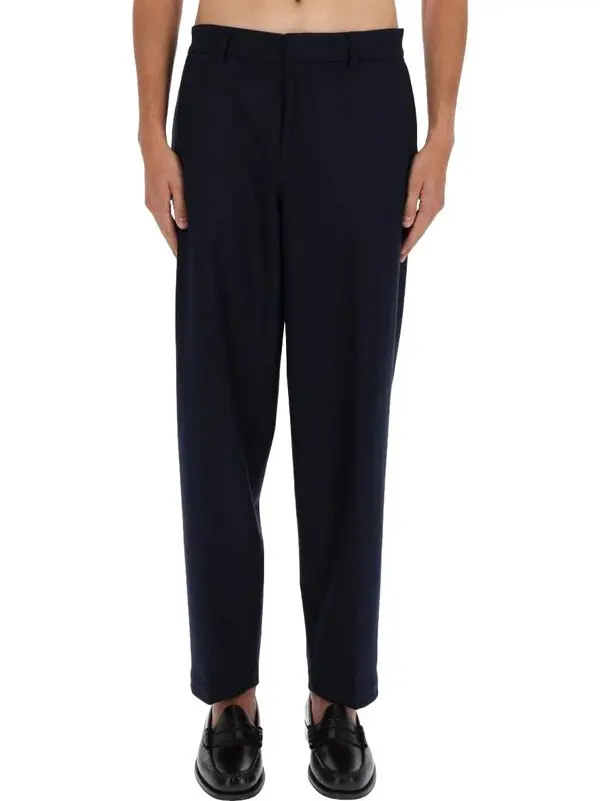 BOSS Relaxed Fit Formal Trousers - Blue