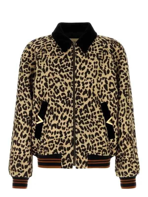 Valentino Garavani Printed Wool Bomber Jacket - Multicolor