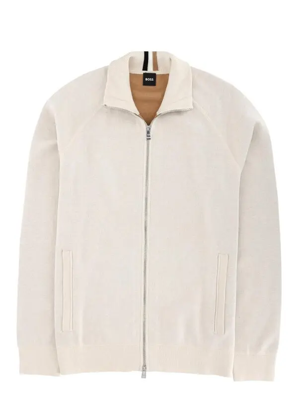 BOSS H-idino Zip-up Cardigan - White