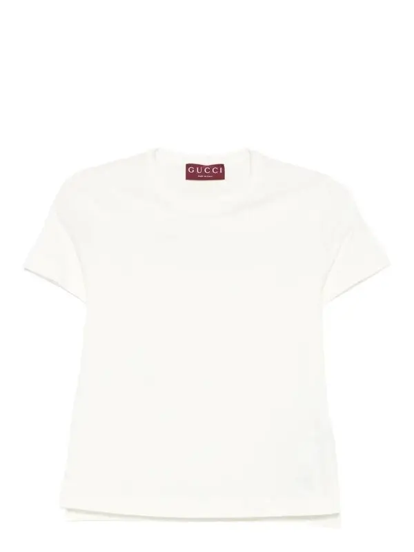 Gucci Cotton T-shirt With Incrocio Gg Detail - Multicolor