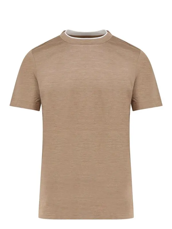 BOSS Cotton And Silk T-shirt - Multicolor
