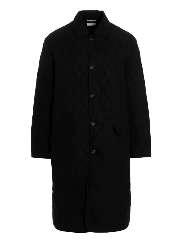 VTMNTS Quilted Long Coat - Black
