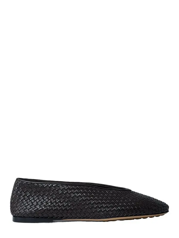 Bottega Veneta Woven Leather Ballerina Flats - Brown