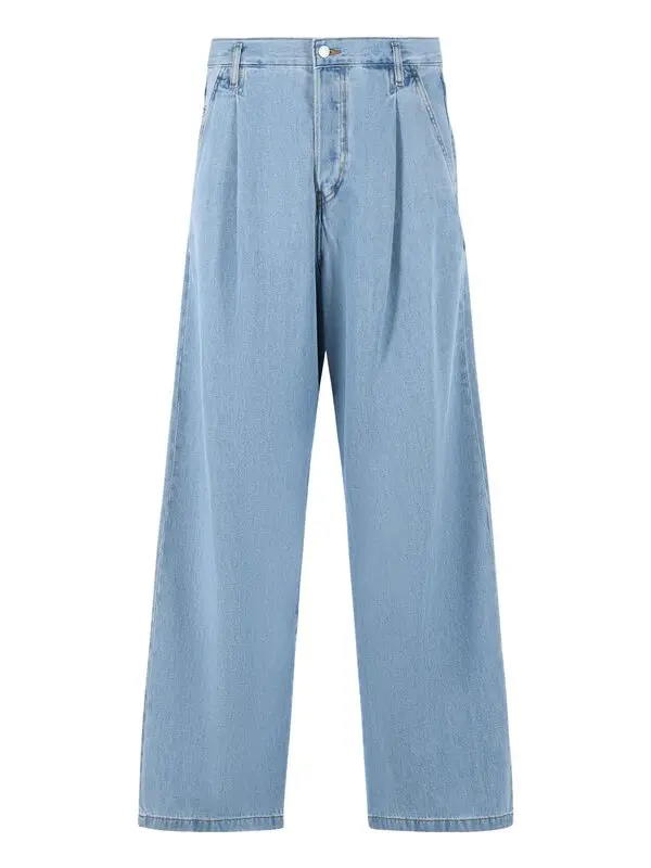 Dries Van Noten Light Denim Wide Leg Jeans - Blue