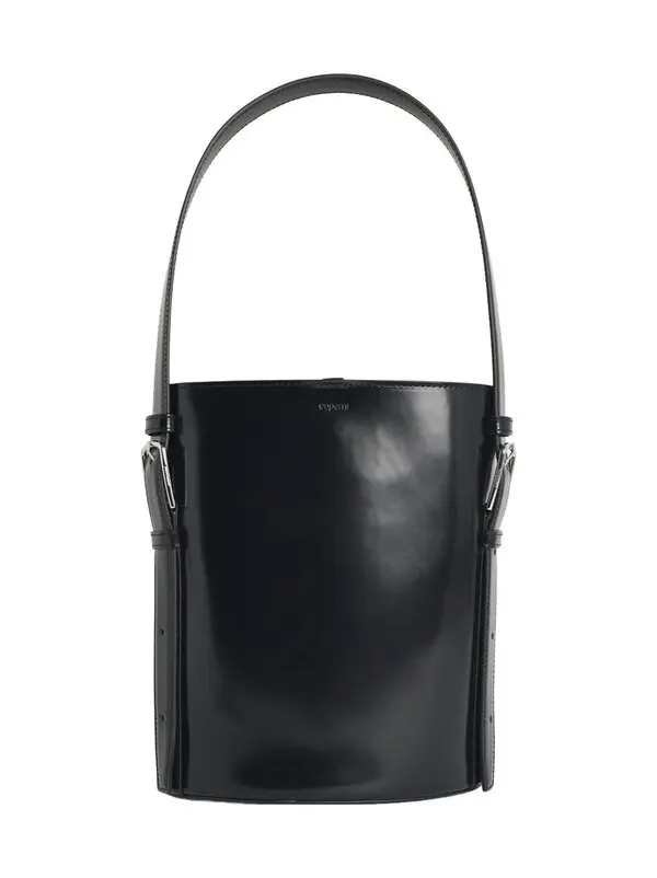 Coperni Ergonomic Bucket" Leather Bag - Black