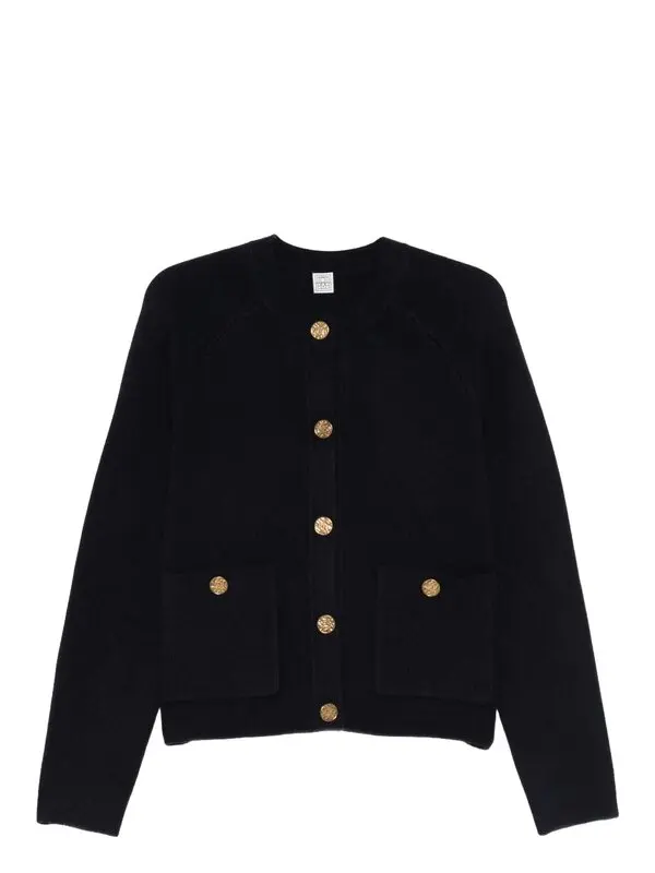 TOTEME Hammered Button Cardigan - Blue
