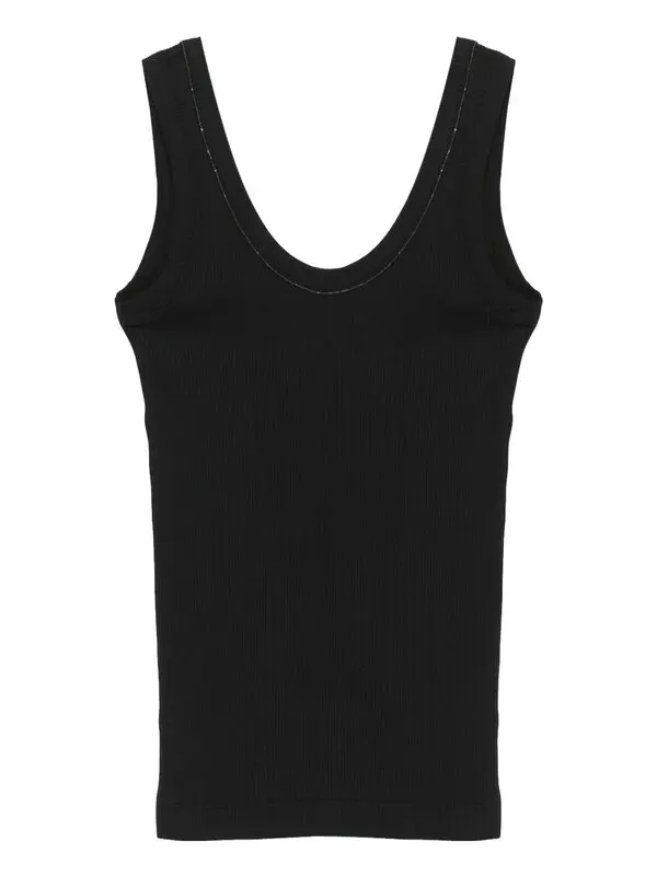 Brunello Cucinelli Cotton Ribbed Tank Top - Multicolor