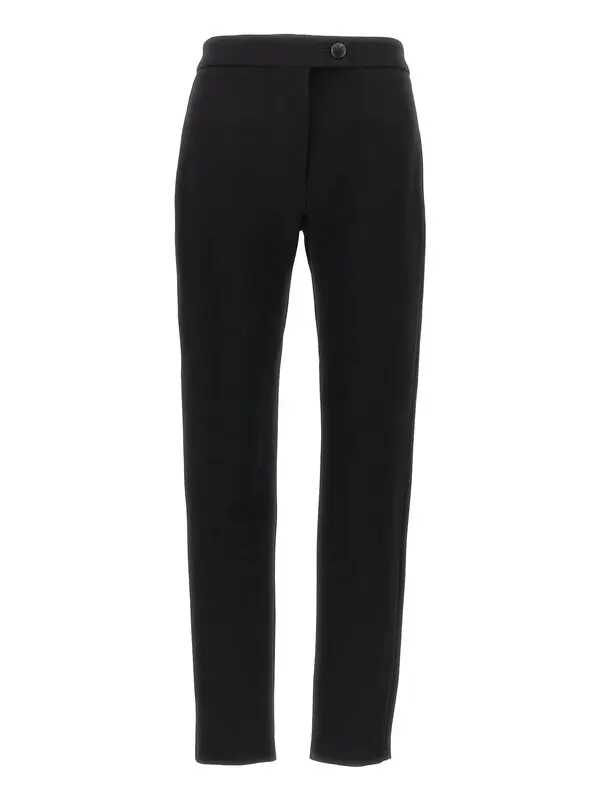 FERRAGAMO Stretch Wool Skinny Leg Pants - Black