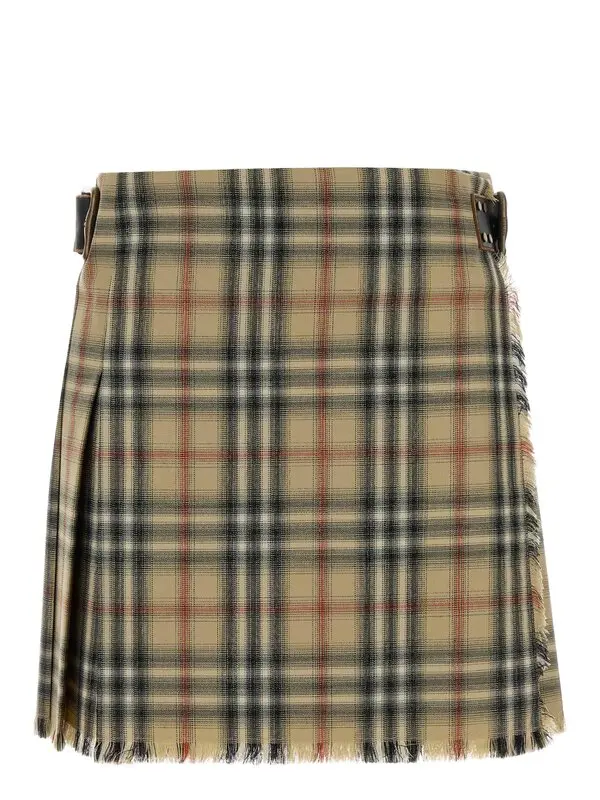 Burberry Embroidered Wool Mini Skirt - Multicolor