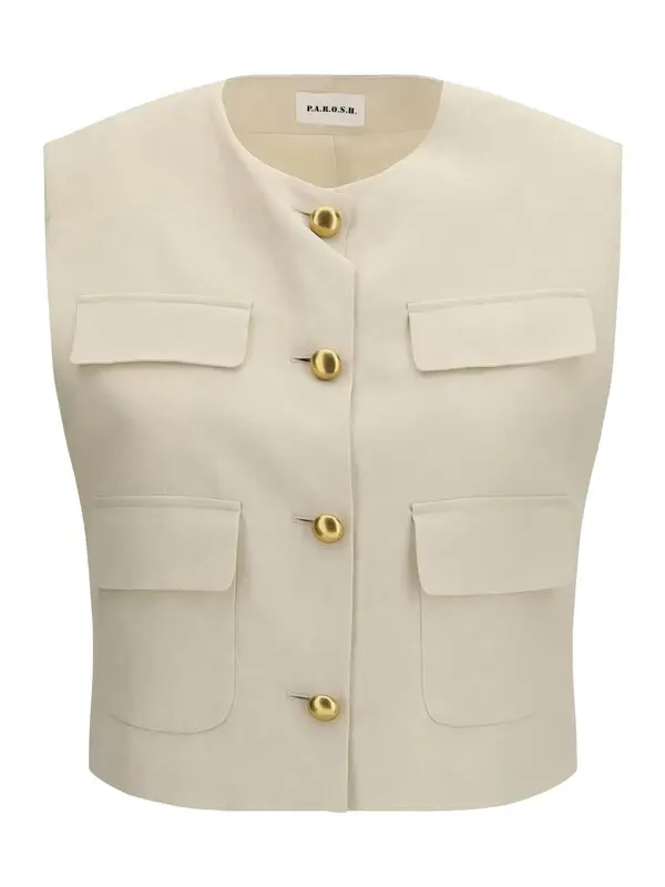 P.a.r.o.s.h Wool Gilet - Multicolor