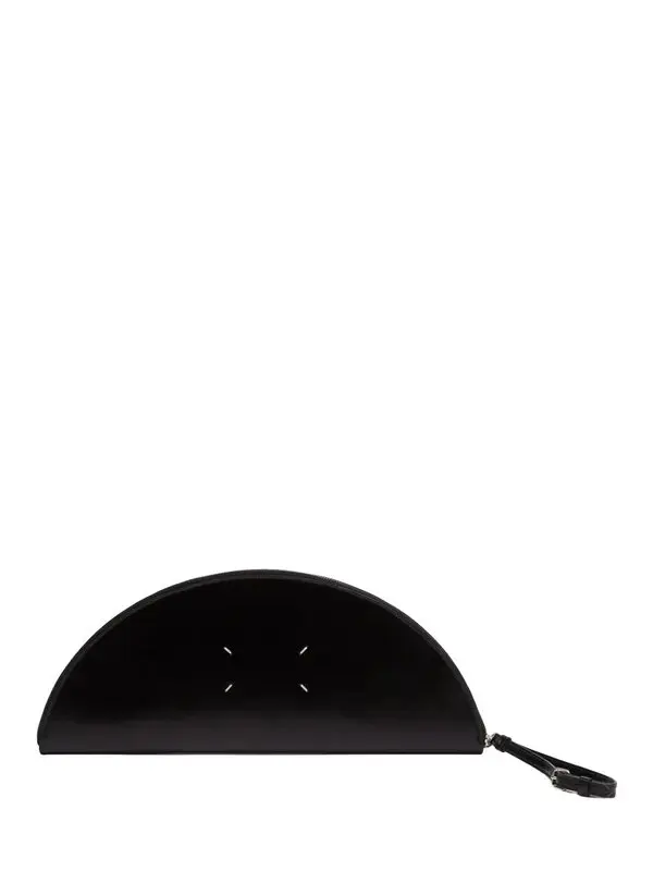 MAISON MARGIELA Halfmoon Leather Pouch - Black