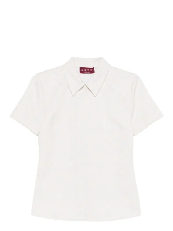 Gucci Gg Cotton Blend Polo Shirt - Multicolor