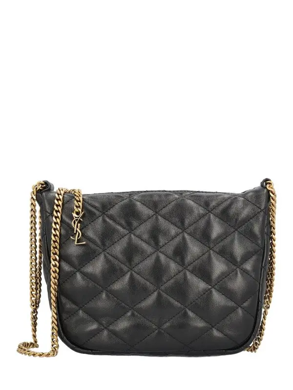 Saint Laurent Quilted Leather Mini Bag With Chain Strap - Multicolor