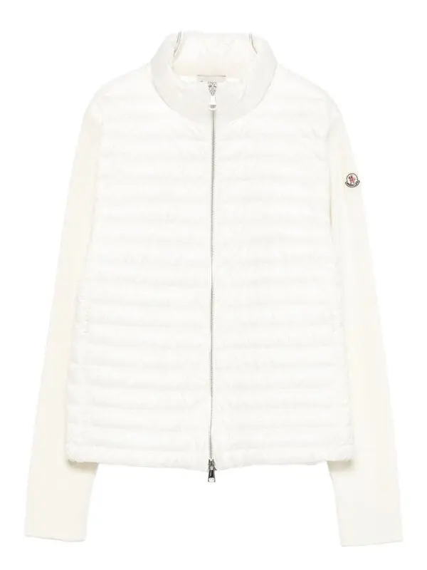 Moncler Padded Cardigan With Zip Fastening And Logo Patch Detail - Multicolor
