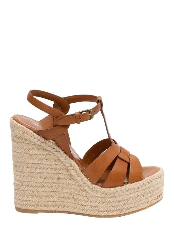 Saint Laurent Tribute Wedge Espadrilles - Multicolor