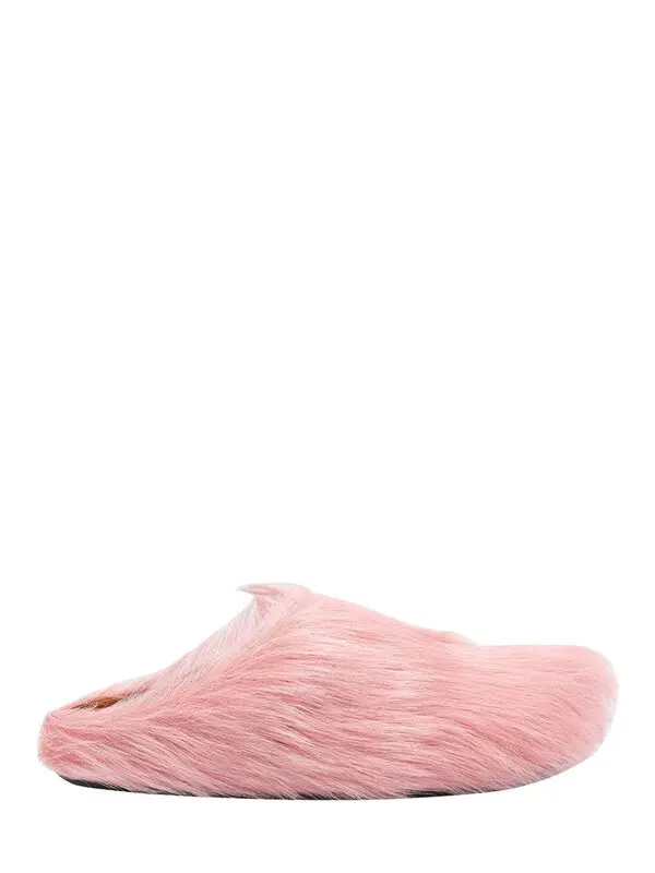 Marni Long Hair Fussbett Sabot - Pink