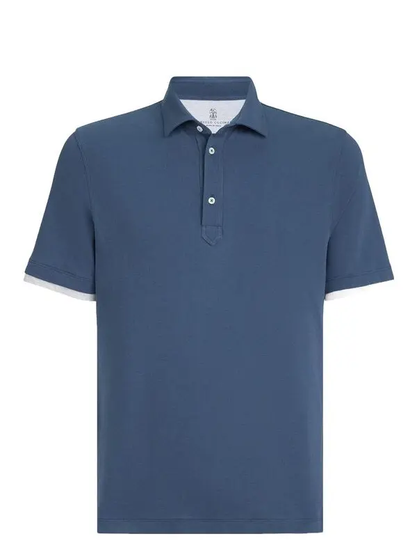 Brunello Cucinelli Polo Shirts - Blue
