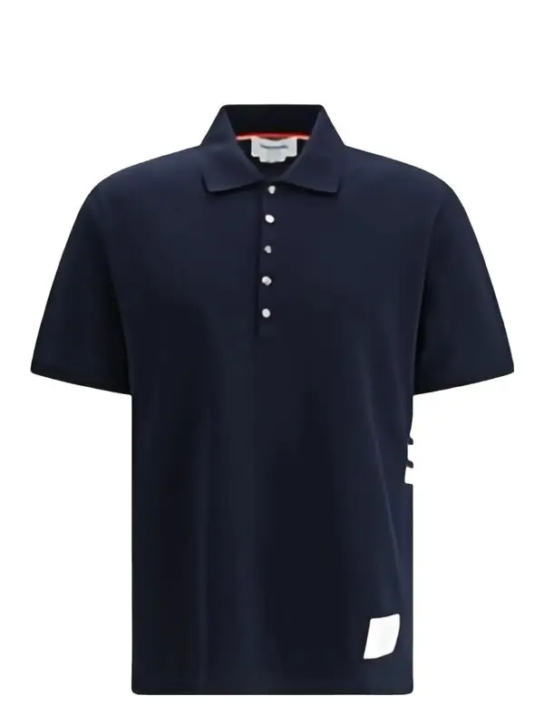 Thom Browne Classic Piqué 4-bar Polo - Blue