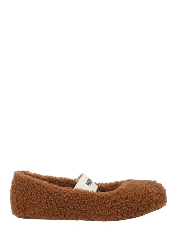 Moon Boot Shearling Ballerina Flats - Brown