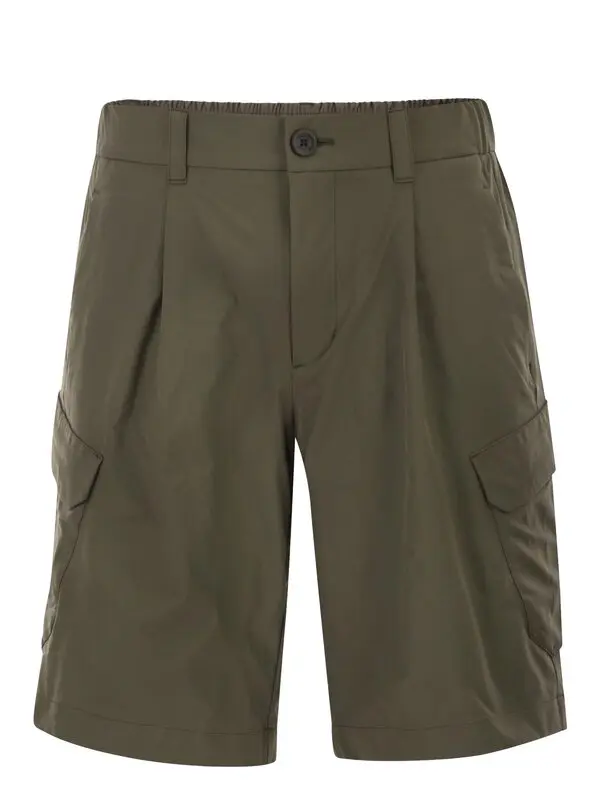 Herno Technical Fabric Cargo Bermuda Shorts - Multicolor