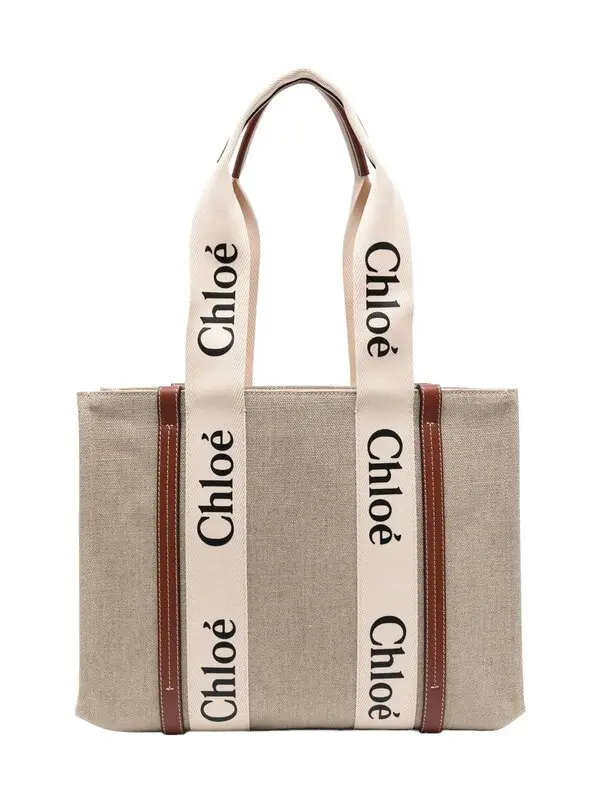 Chloé Woody Medium Canvas Tote - Multicolor