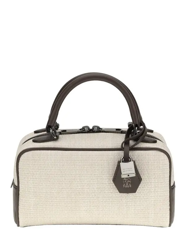 Brunello Cucinelli Small Boston Explorer Handbag - Gray