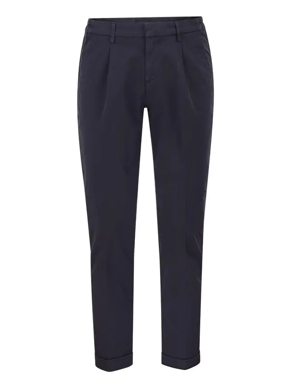 FAY Slim Fit Stretch Gabardine Capri Trousers - Multicolor