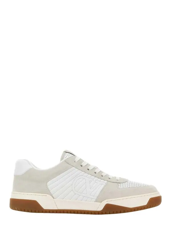 Valentino Garavani Two-tone Leather And Suede Sparry Sneakers - Multicolor