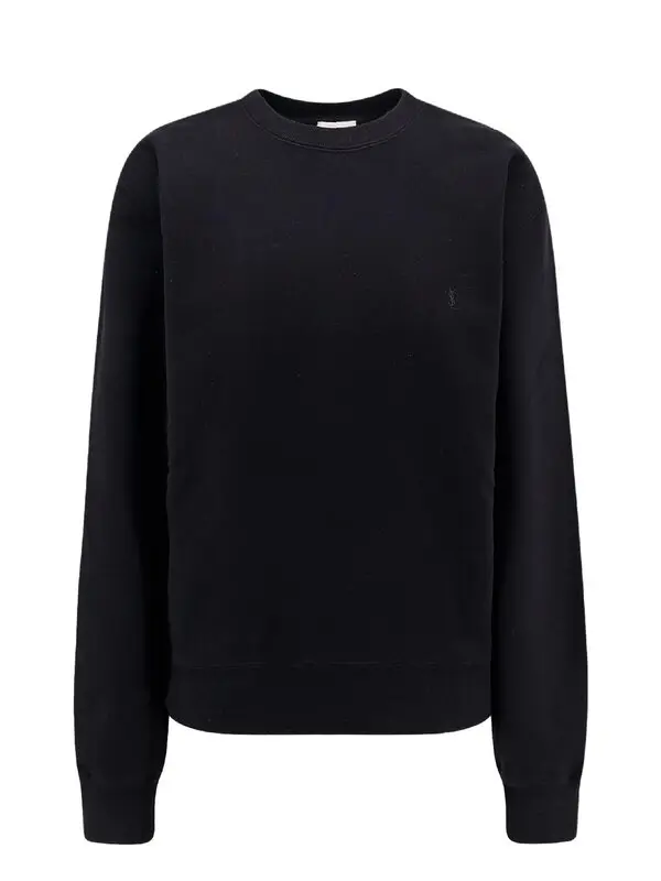 Saint Laurent Cassandre Embroidered Cotton Sweatshirt - Multicolor