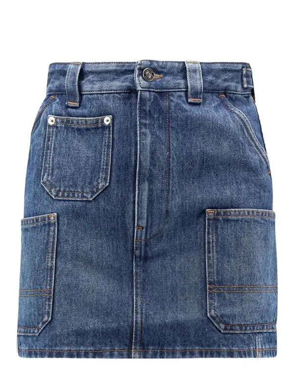 Givenchy Denim Cargo Miniskirt - Blue